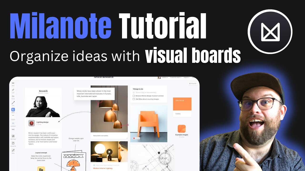 Milanote tutorial for beginners (building a second brain) - YouTube