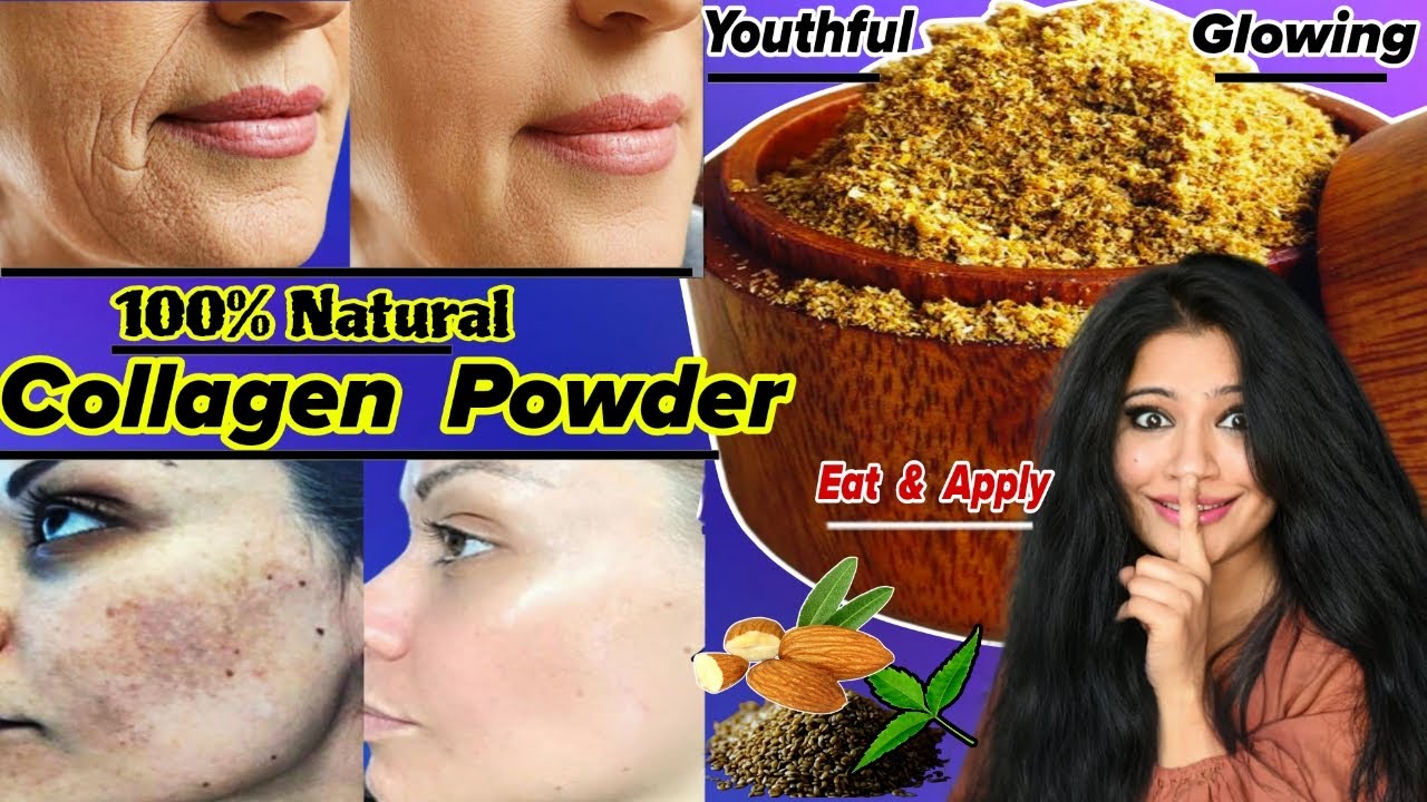 100% Natural Pure Homemade Collagen Powder For Youthful, Glowing, Clear ...