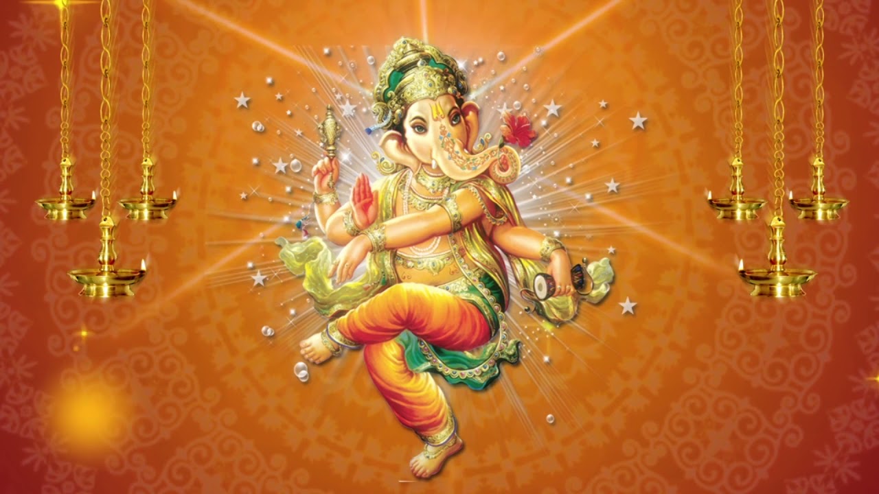 Ganesh Background Animation Video HD Vinayaka Background Effects Ganesh ...