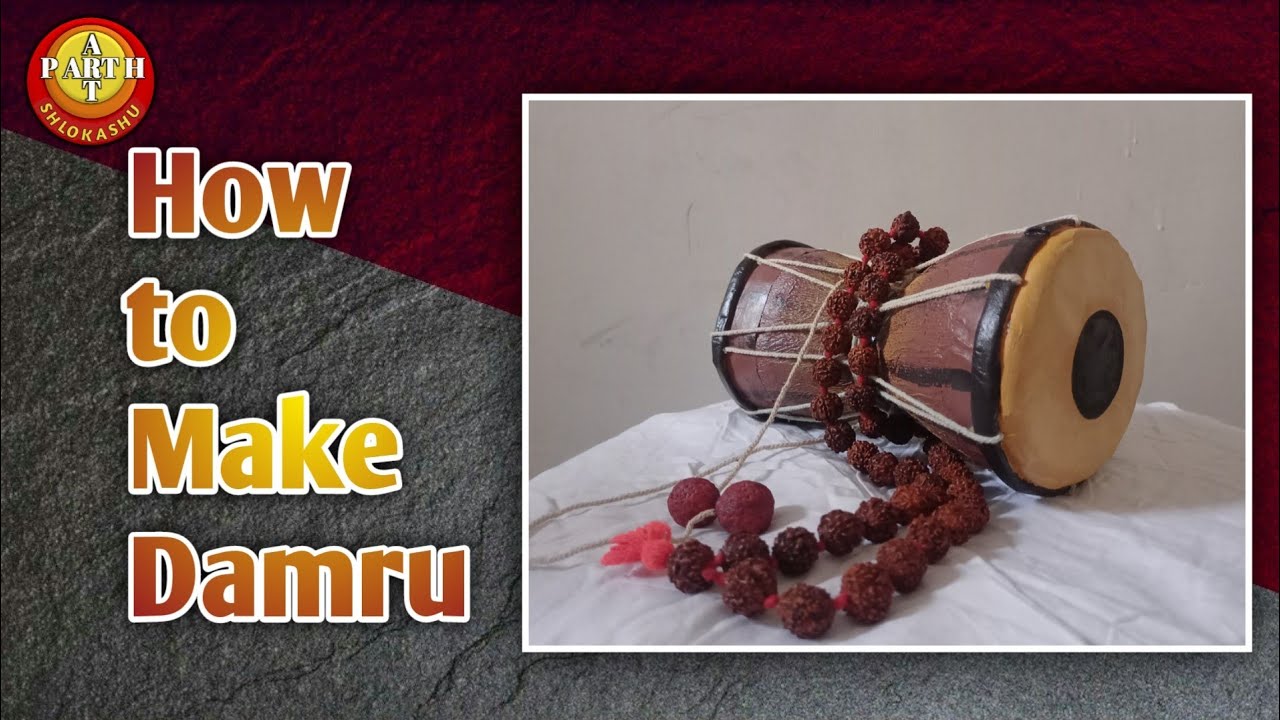 How to make damru | mahadev ka damru #art #craft #damru #mahadev - YouTube