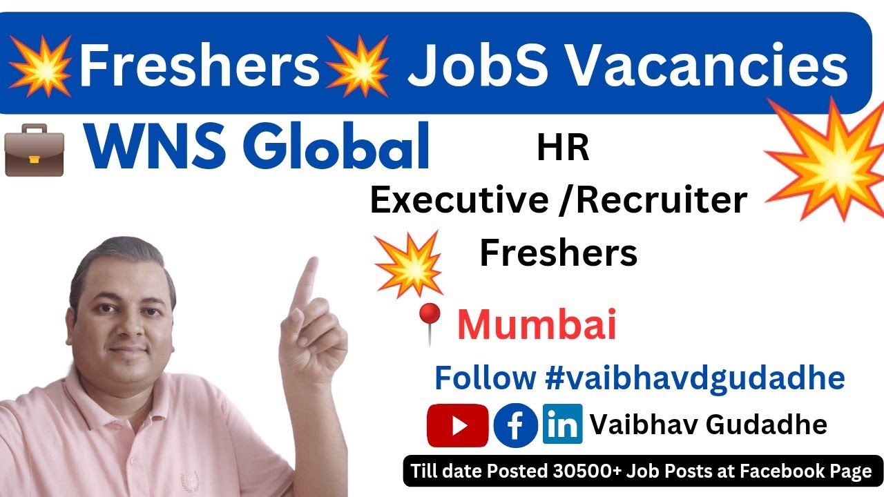 Freshers Jobs Vacancies in Mumbai | Hiring HR Executive #mumbai # ...