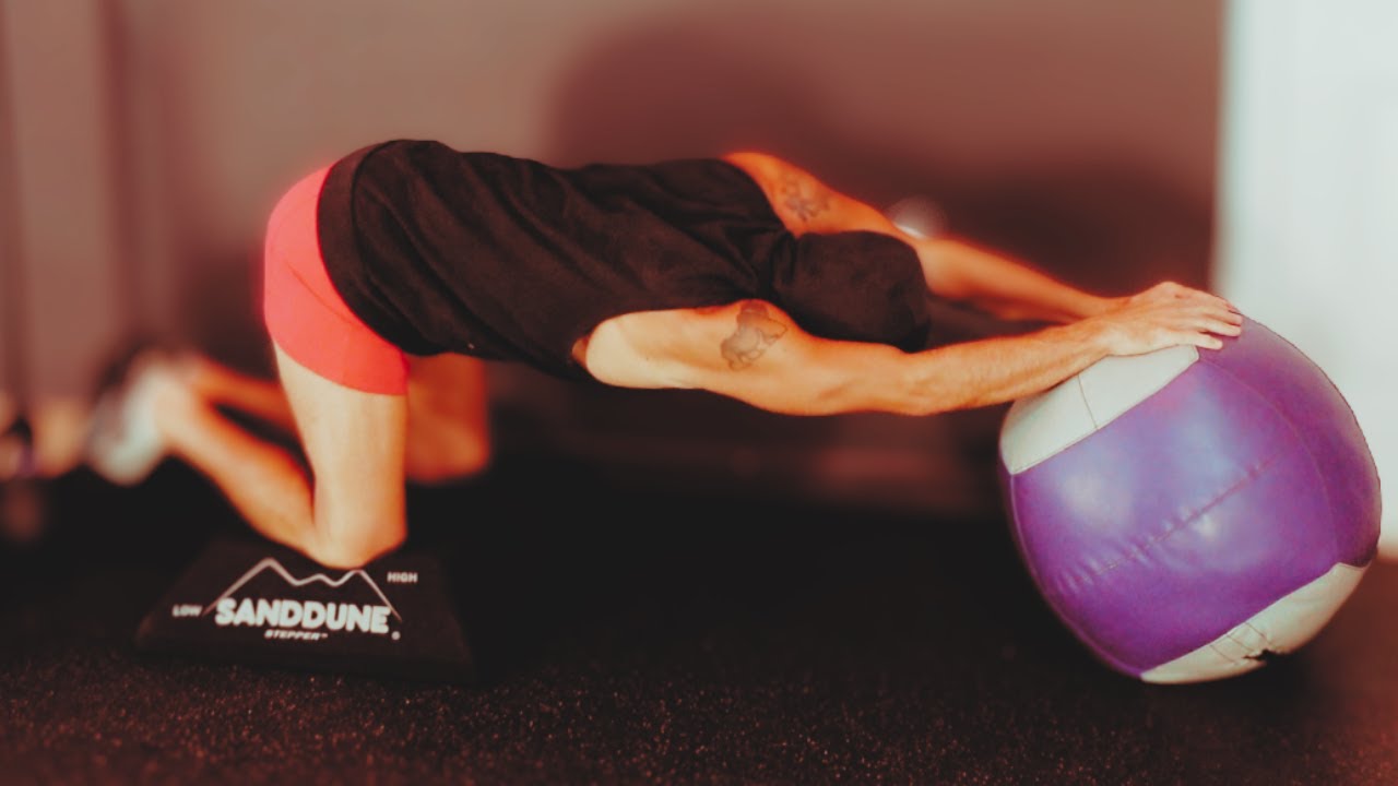 Ball Elevated Prayer Stretch for Lats, Triceps & Shoulder Mobility ...