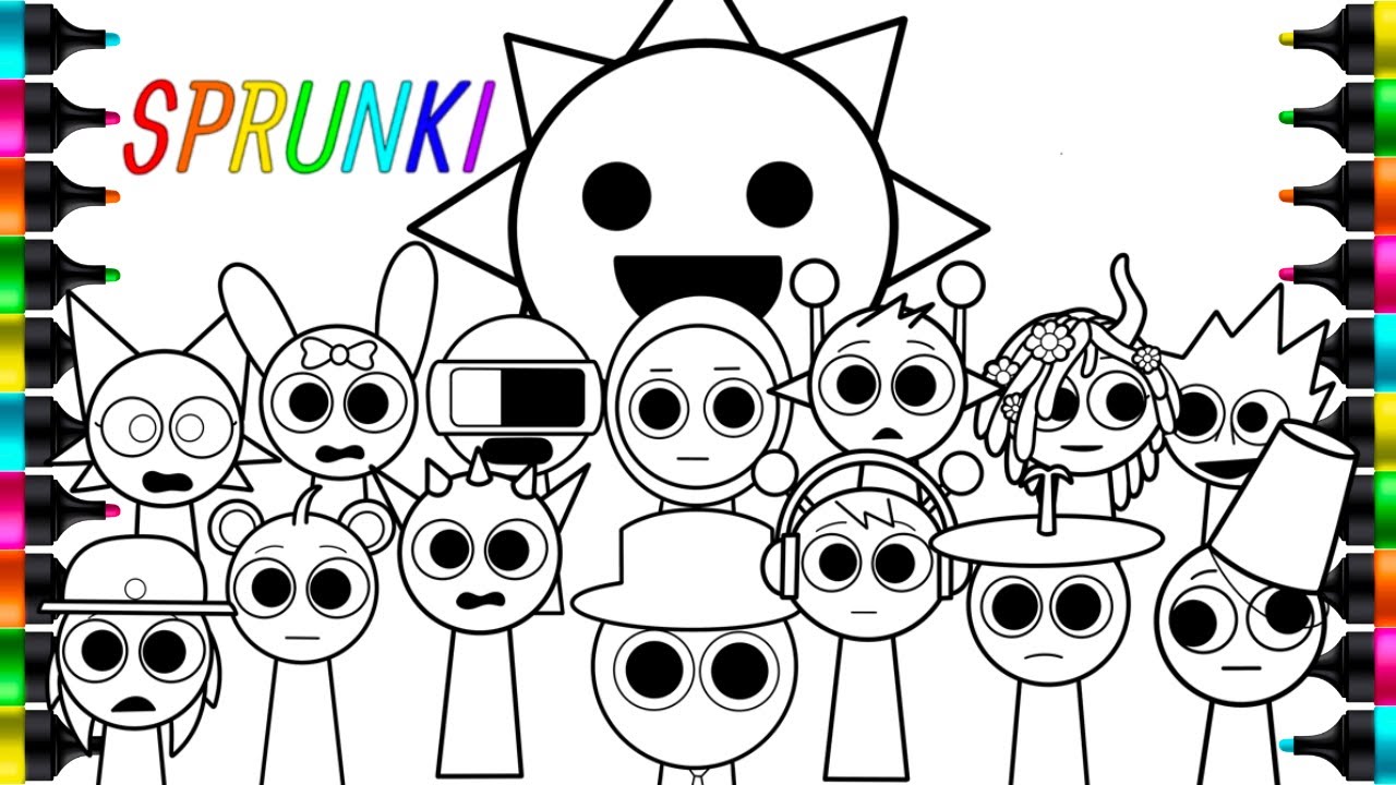 Incredibox SPRUNKI Big New Coloring Pages / How to Color All ORIGINAL ...