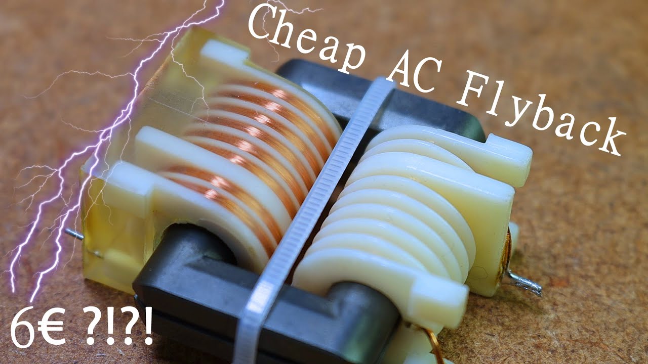 AC Flyback Transformer for 6€ ?! Test - YouTube