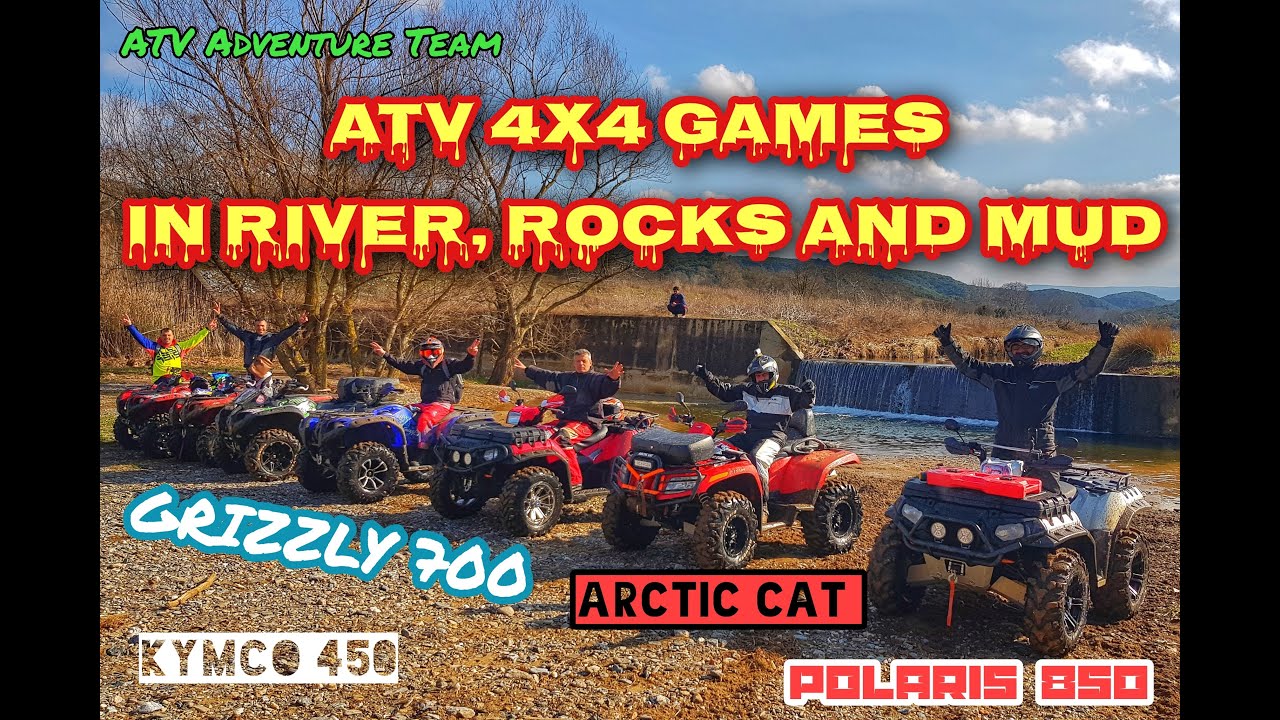 ATV 4X4 Games in the River, Rocks and Mud (Γερακαρού ,Λαγκαδίκια ...