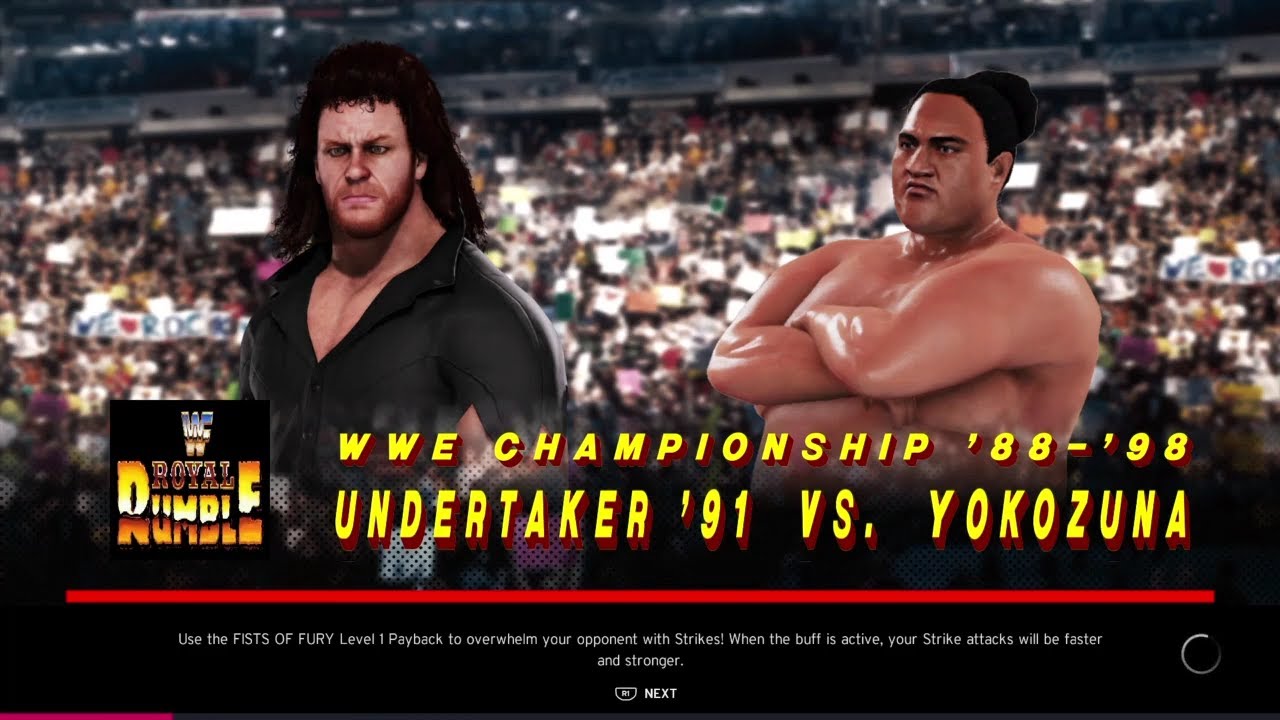 Undertaker vs Yokozuna Royal Rumble 94. WWE 2K20 - YouTube