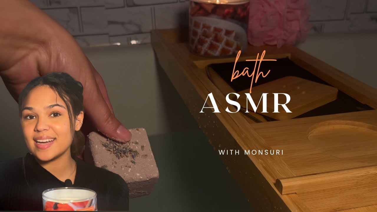 ASMR: Bath Edition | Bath Bomb, Water Running, Scrunchie, Candle - YouTube