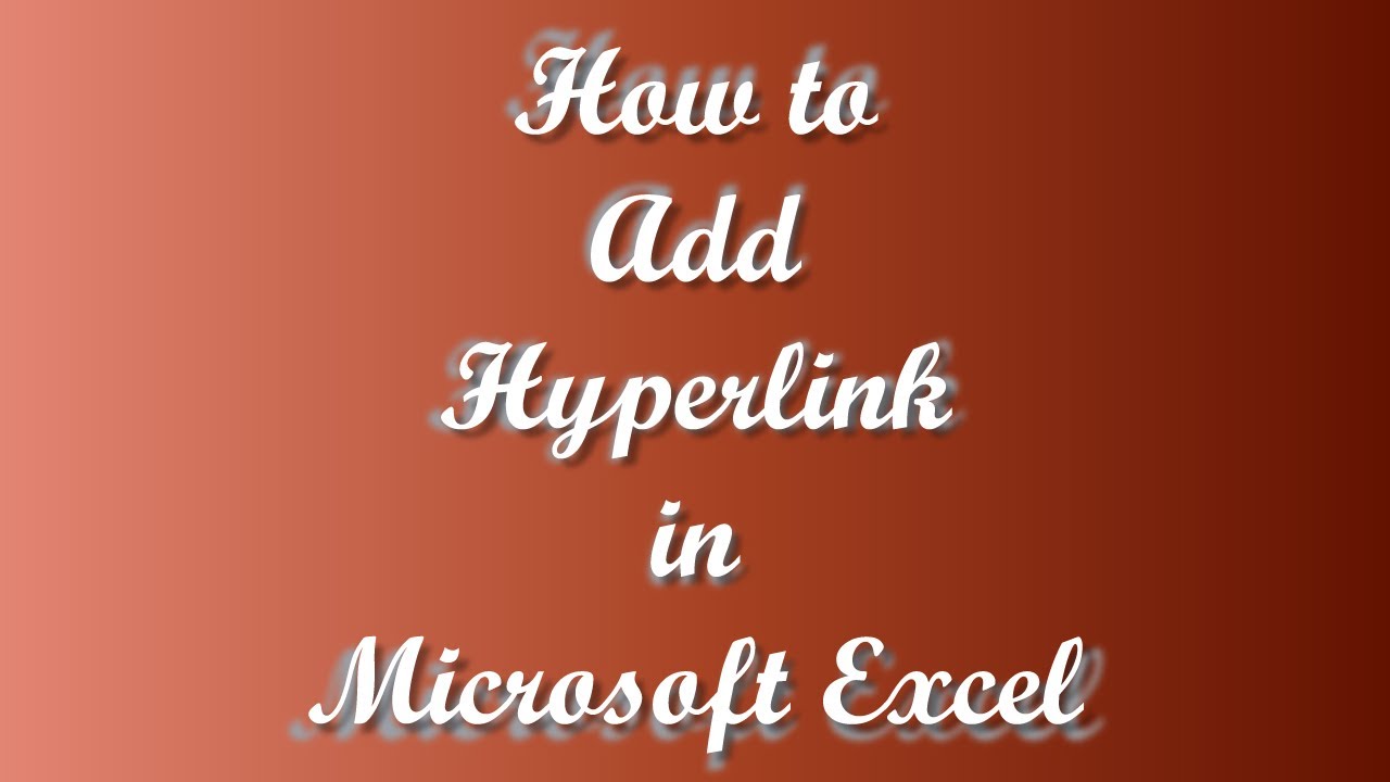 How To Add Hyperlink Formula In Microsoft Excel YouTube How To Add Hyperlink Formula In Microsoft Excel YouTube