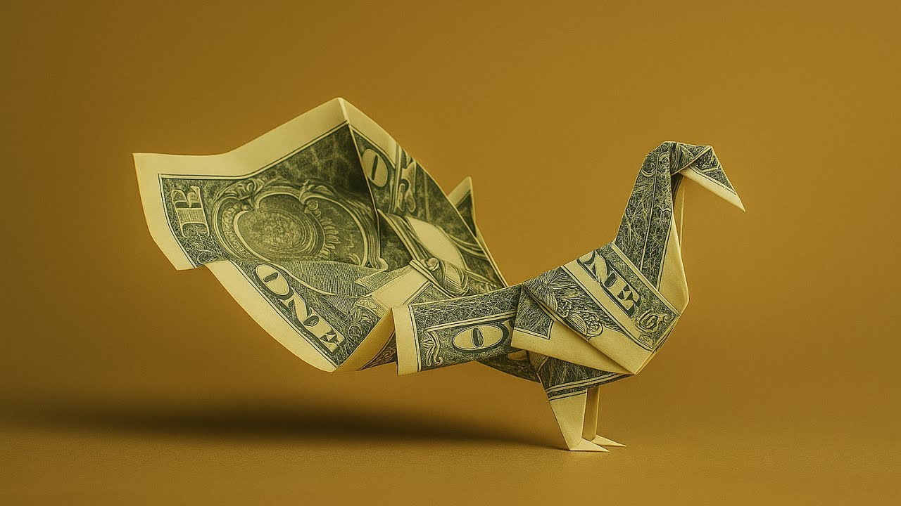 How to Make a Paper Peacock - Money Origami Peacock Easy - YouTube