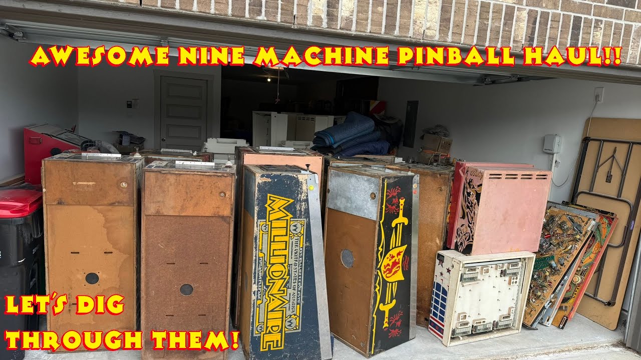 Awesome 9 Pinball Machine Haul! Let's Dig Through Them!! - YouTube