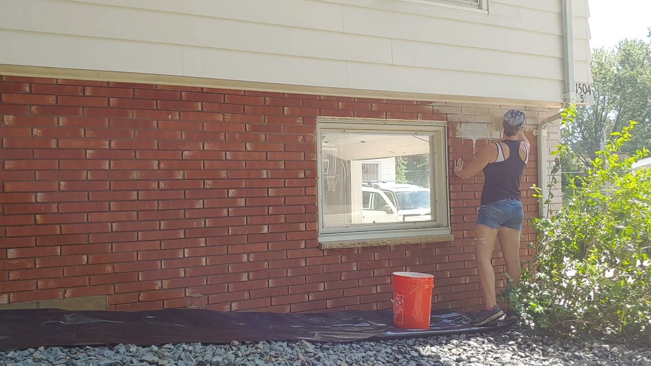 Staining Exterior Brick - YouTube