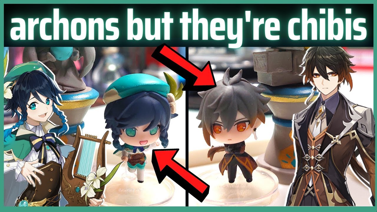 Venti & Zhongli as CUTE Chibis (Anime Figure Unboxing) | Genshin Impact ...