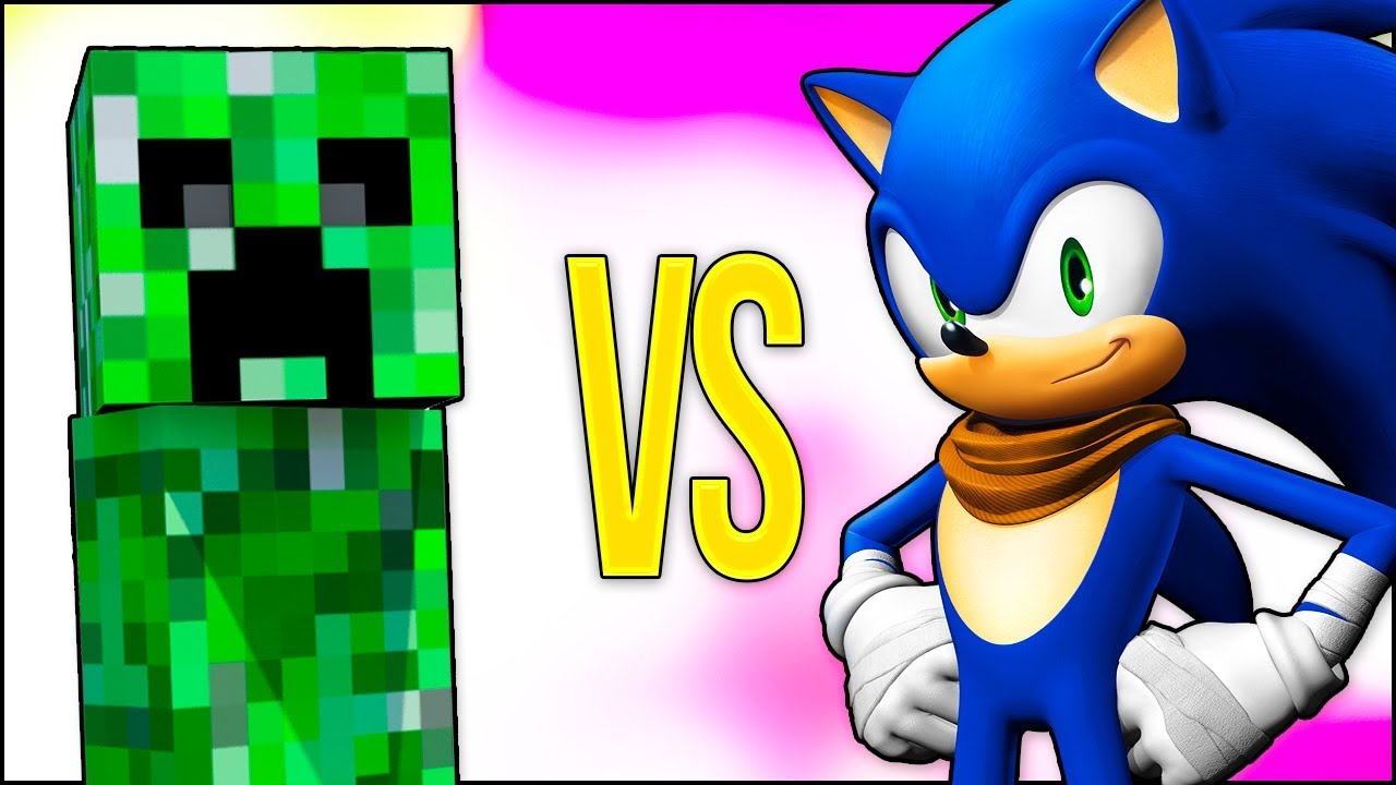 Minecraft Vs Sonic СУПЕР РЭП БИТВА Майнкрафт Крипер ПРОТИВ Соник