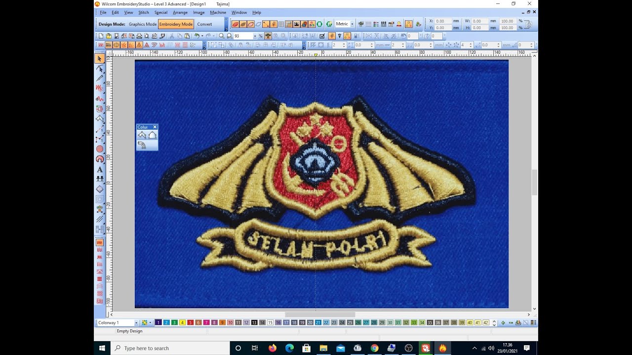 Desain bordir Wing LOGO SELAM POLRI Vlog 4 - YouTube