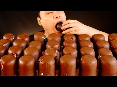 Ddeonggae ASMR chocolate marshmallow candy mukbang bites only - YouTube