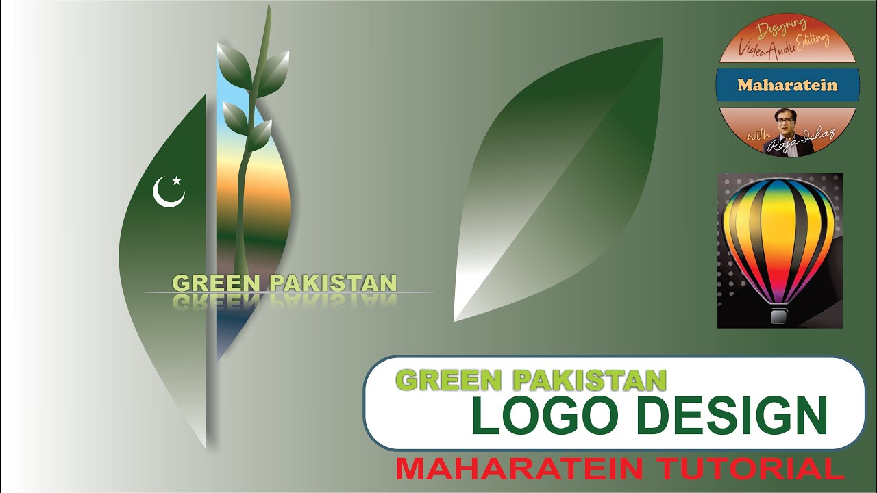 Green Pakistan I Logo Design I CorelDraw - YouTube