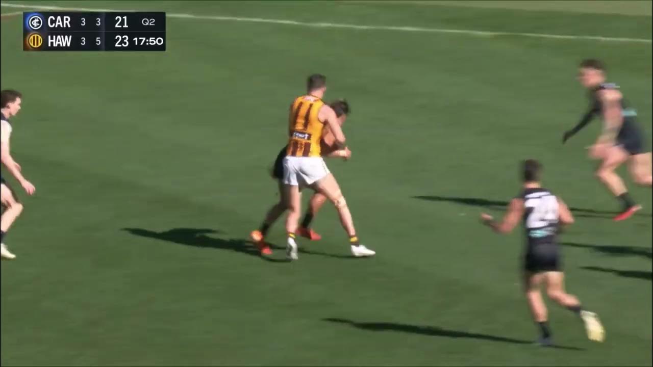 Jesse Motlop - AFL 2024 Round 22 Highlights - Carlton vs Hawthorn - YouTube