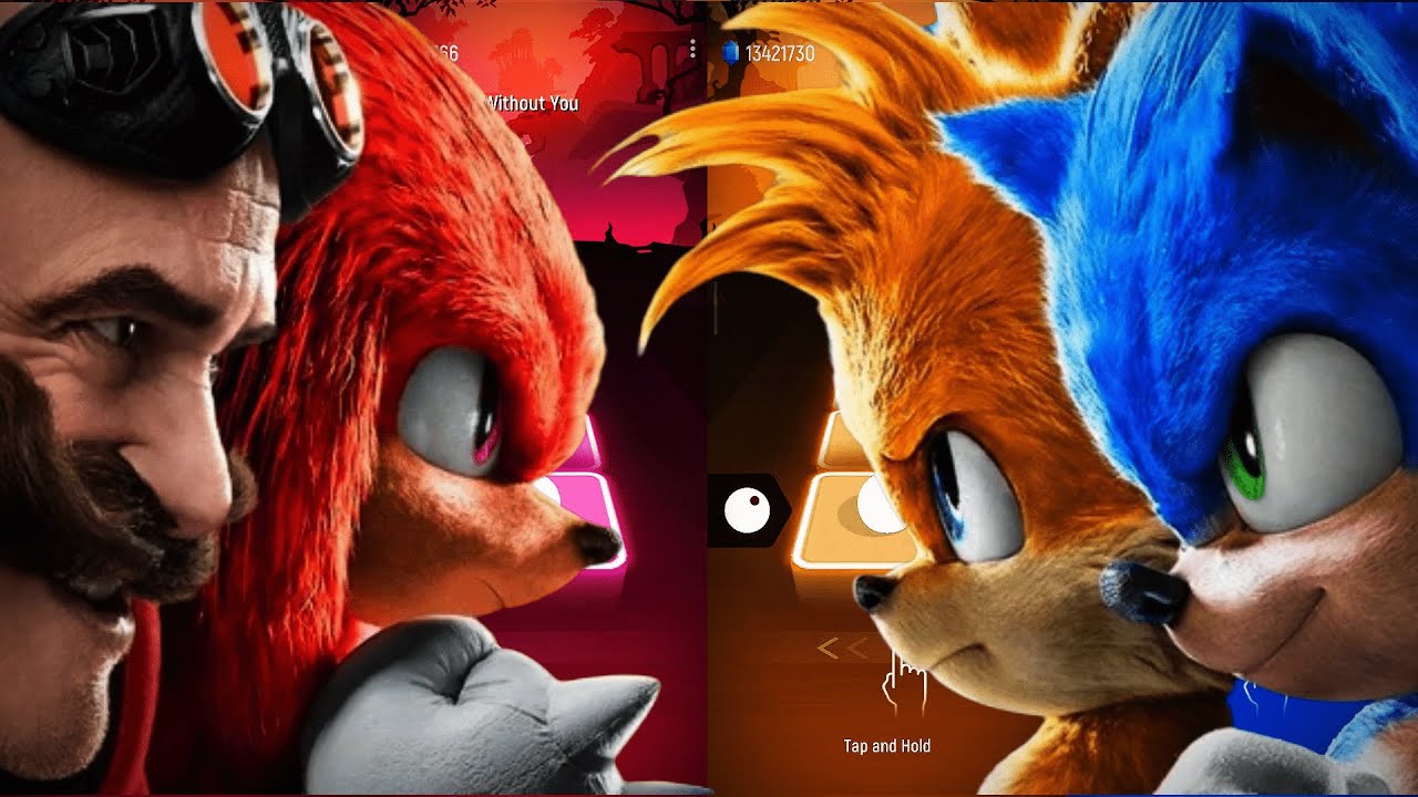 Doctor Eggman VS Knuckles VS Tails VS Sonic [Tiles Hop EDM Rush] - YouTube