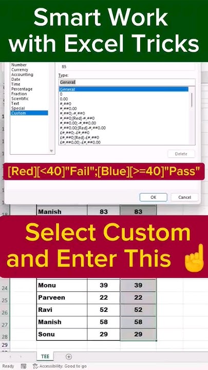 Custom Number Formatting 😱🔥😲 Excel For Fresher Excel Exceltips Data