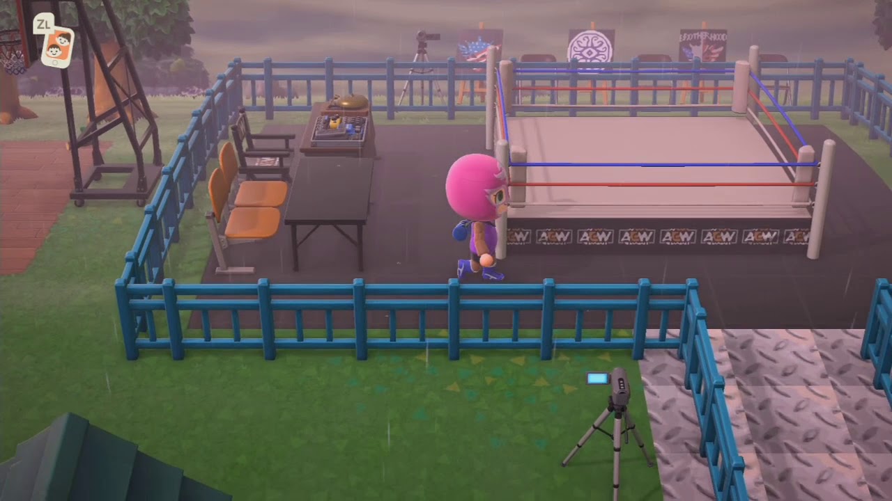 AEW Wrestling area in Animal Crossing New Horizons - YouTube