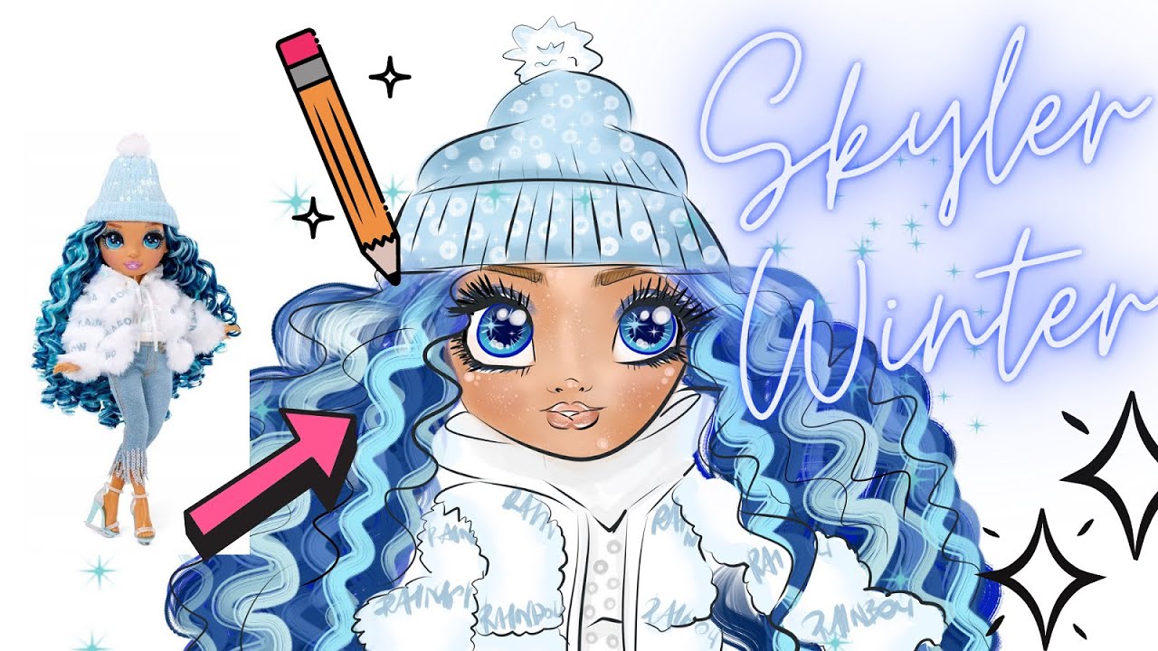 Skyler Rainbow High Winter How to draw - YouTube