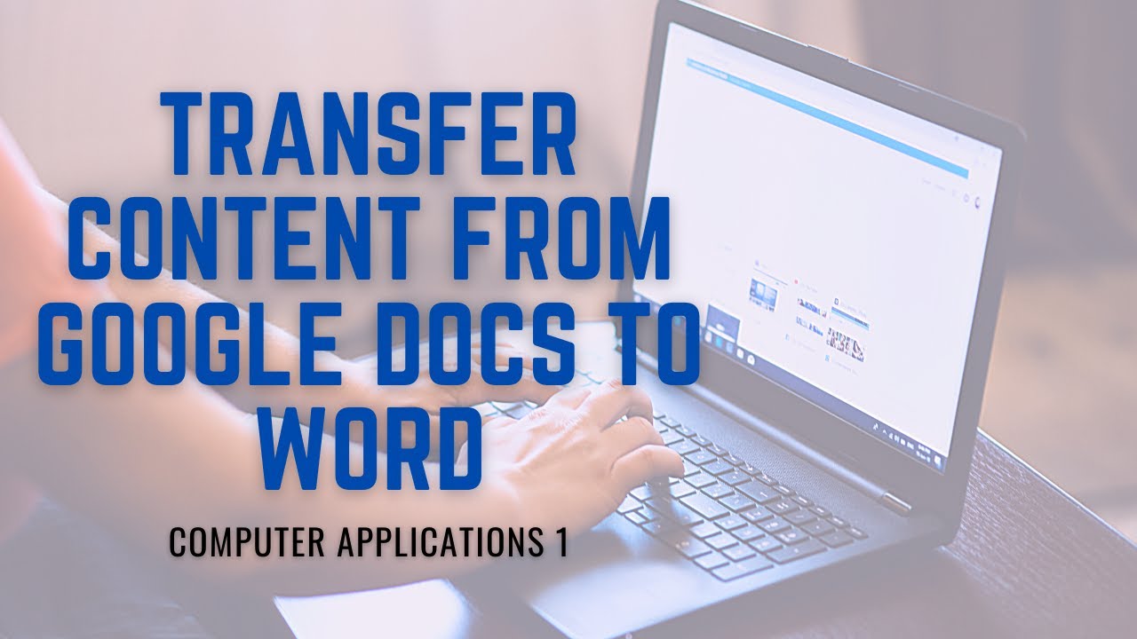 Transfer From Google Doc To MS Word Online YouTube Transfer From Google Doc To MS Word Online YouTube