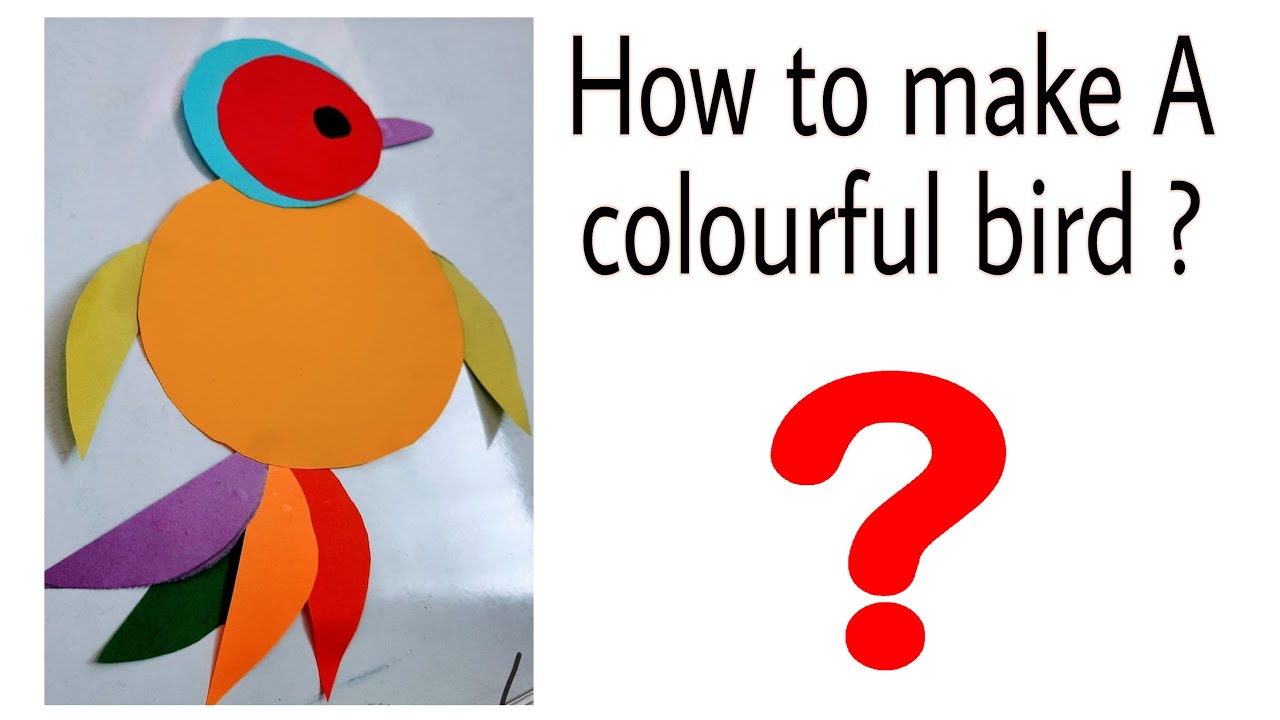 How to make a colourful paper bird/ DIY bird / Easy - YouTube