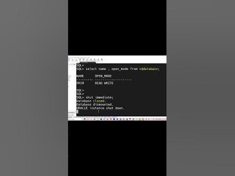 How to shutdown an Oracle Database. #shorts - YouTube