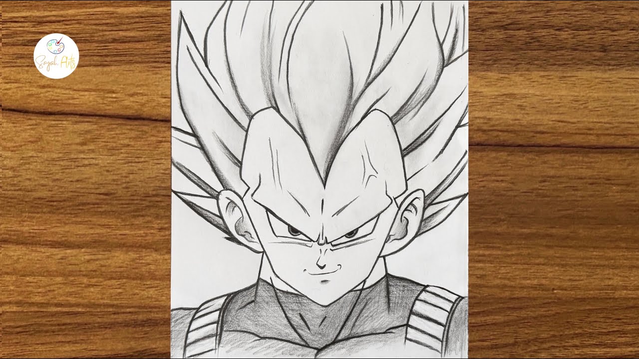 How to Draw VEGETA Ultra Ego || Vegeta drawing step by step || How to ...