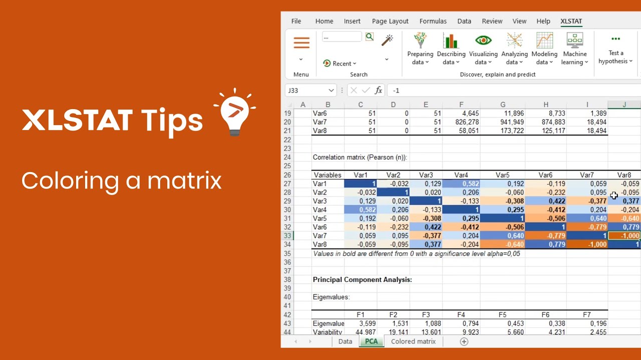 Coloring Matrix XLSTAT Tips YouTube Coloring Matrix XLSTAT Tips YouTube