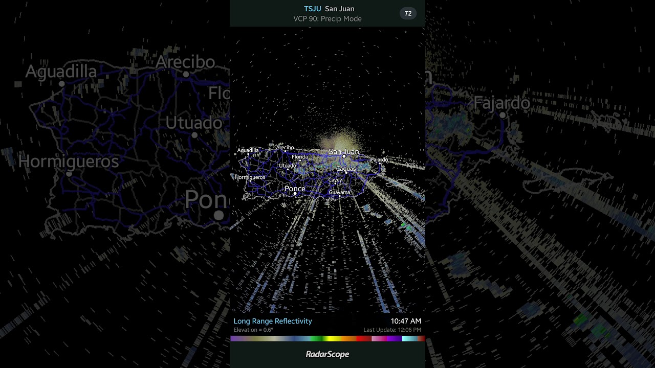 Puerto Rico Weather Radar Doppler TSJU Punta Salinas on Service 10am ...
