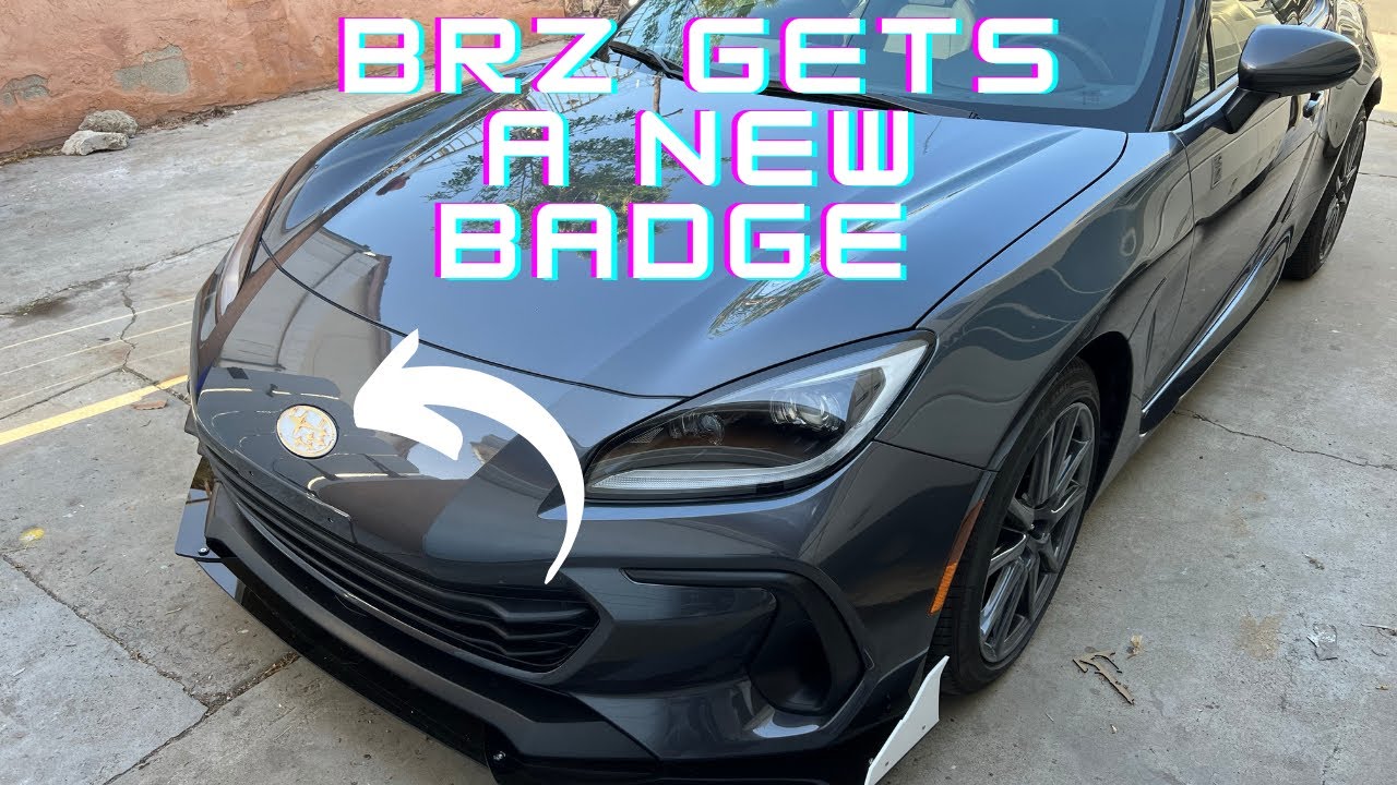 Made a custom badge for my BRZ - YouTube