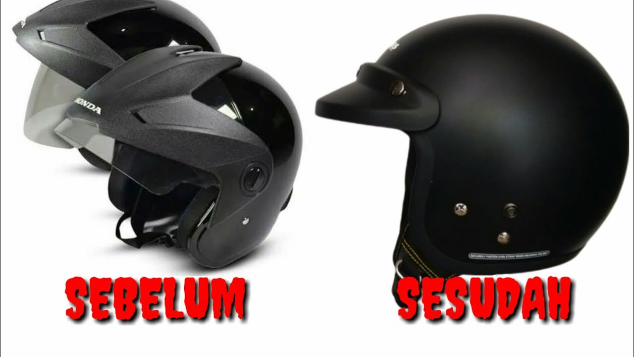 MODIFIKASI HELM HONDA TRX-3 MENJADI HELM CARGLOSS !!! - YouTube