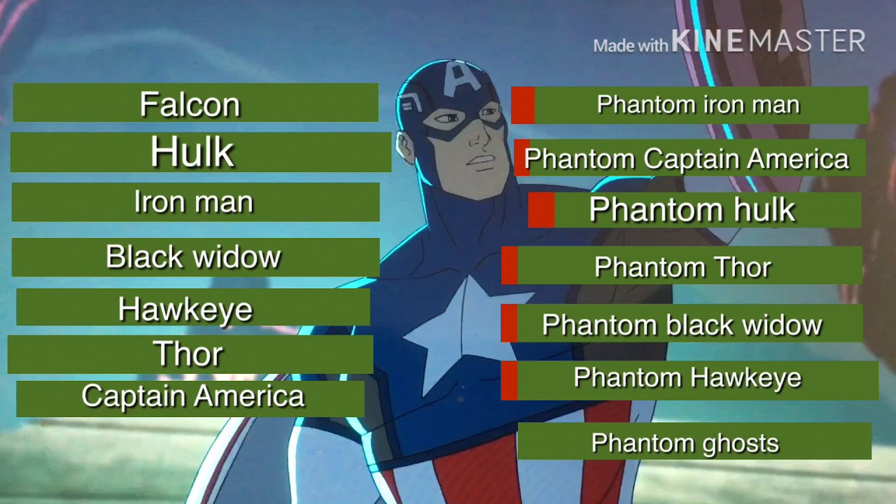 The avengers versus phantom avengers with health bars - YouTube