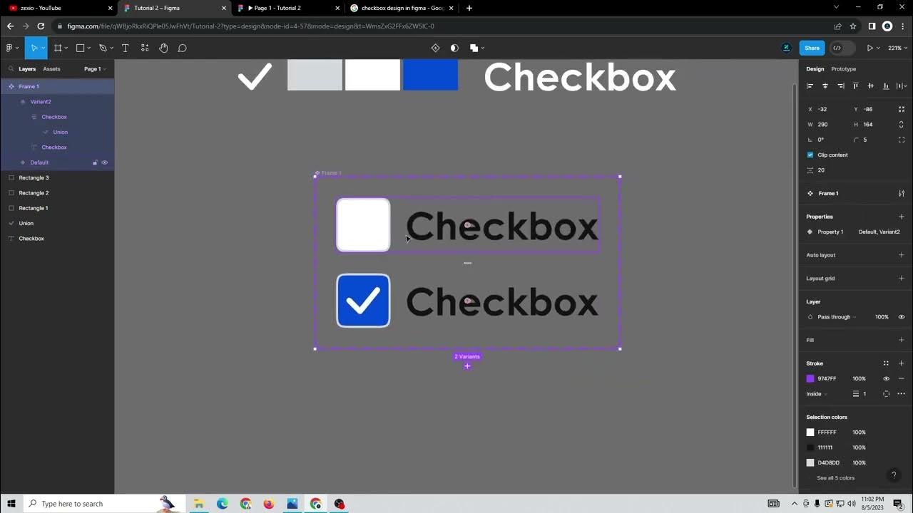 Figma Checkbox Tutorial: Designing Interactive Checkboxes - YouTube