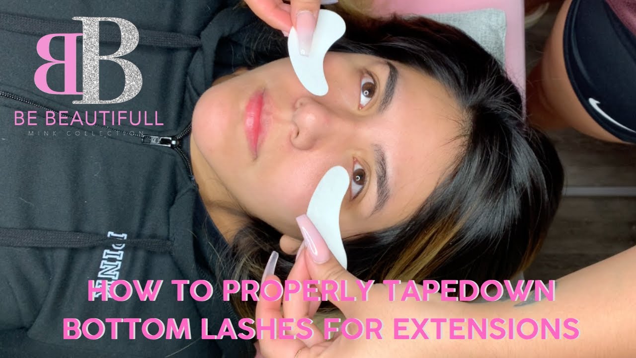 How to properly tape down your clients lashes for extensions | BELINDA ...