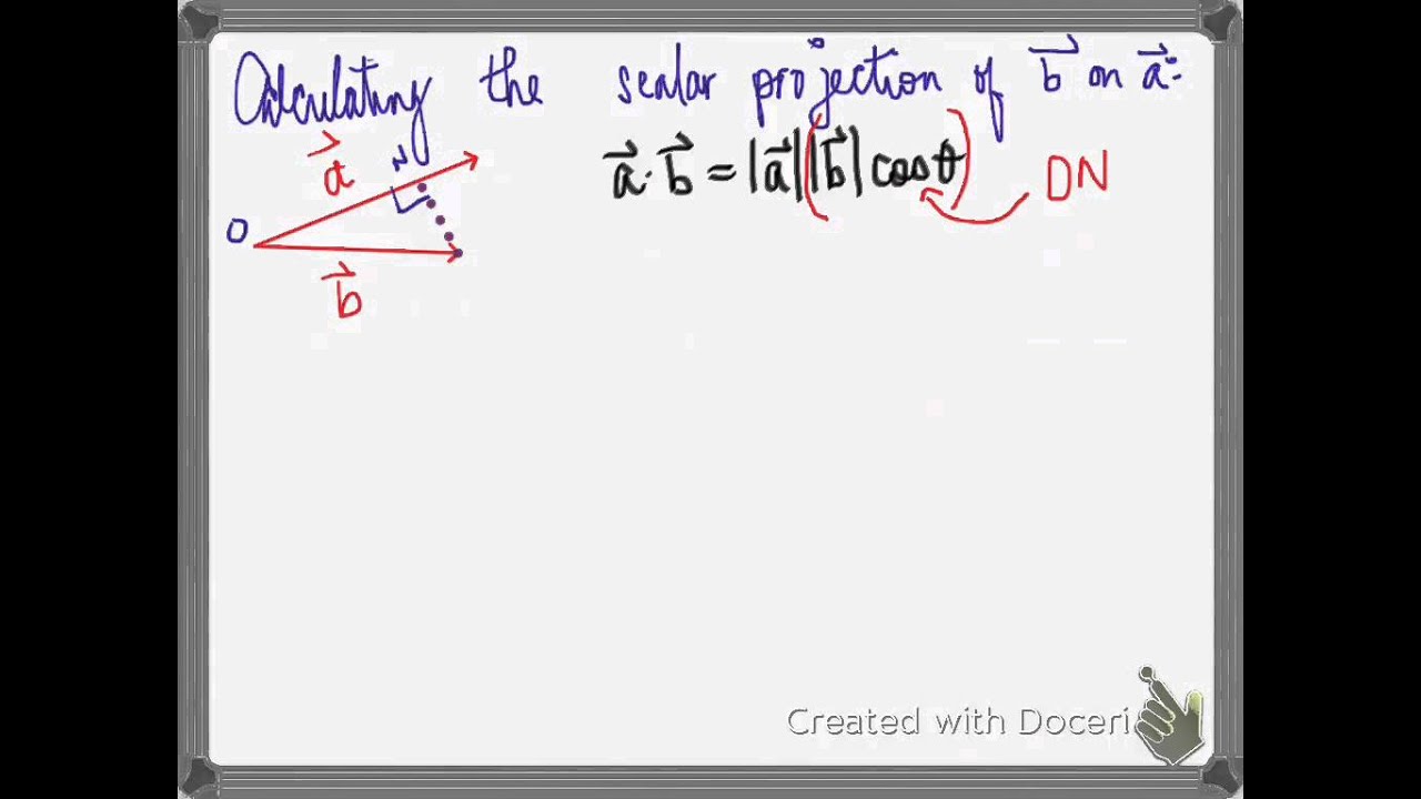 MCV4U - 7.5 Scalar and Vector Projection - YouTube