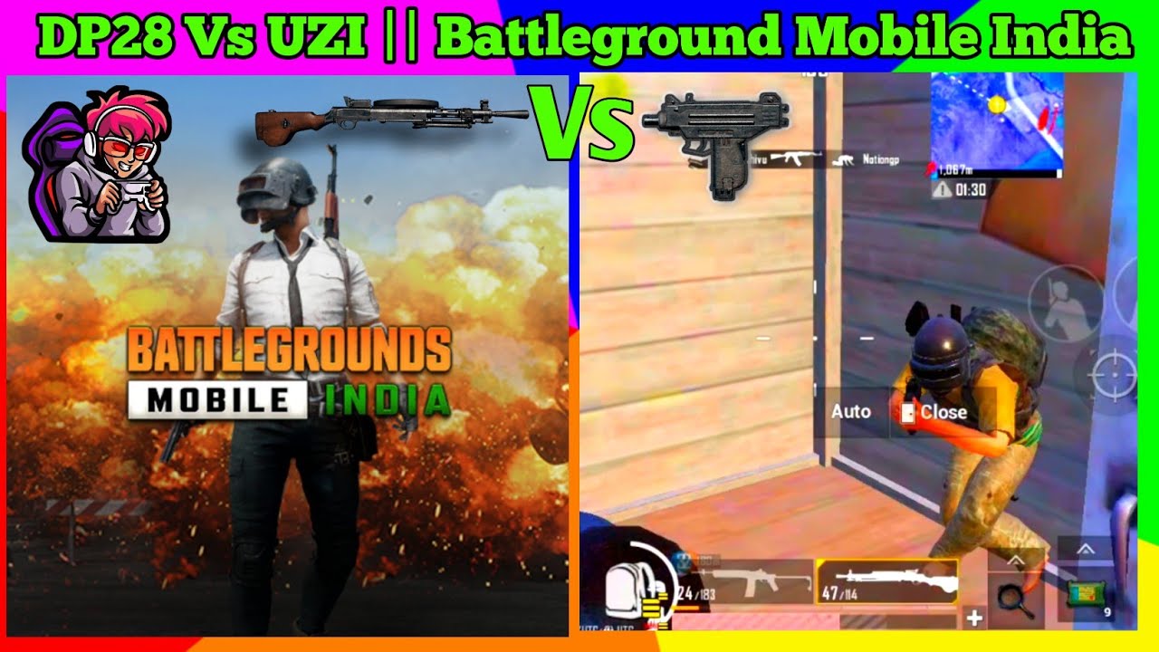 DP28 Vs UZI || Battleground Mobile India - YouTube