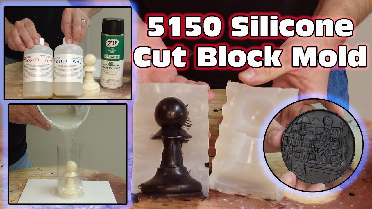 Silicone Mold Making: Simple Cut Block Mold With 5150 - YouTube