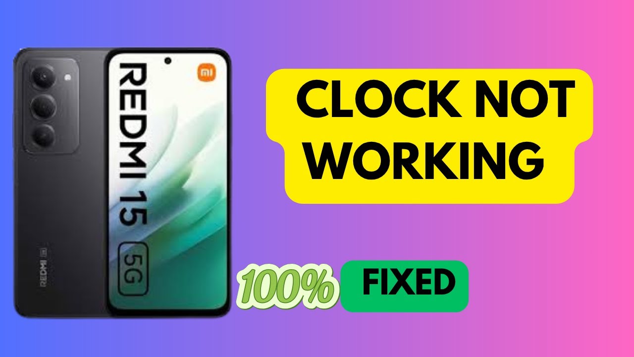 How To Fix Clock App Not Working in Redmi 15 5g - YouTube