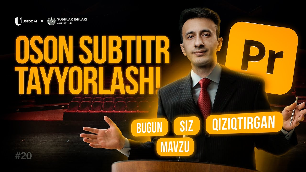 Videoga animatsiyali subtitrni tez qilish | Videomontaj kursi #20 - YouTube