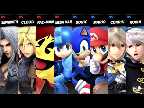 Sephiroth and Cloud and Pac-Man and Mega Man VS Sonic and Mario and ...