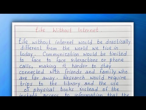 Write a short essay on Life Without Internet | English