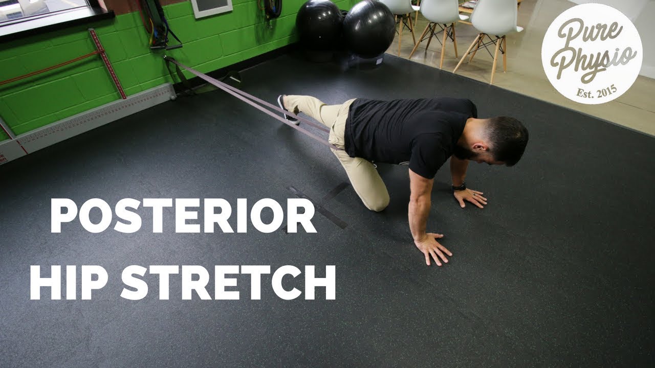 Posterior Hip Stretch - Banded Mobility - YouTube
