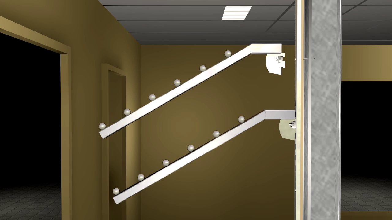 Seven-Ball Waterfall Faceouts for Medium Duty Wall Standards - YouTube