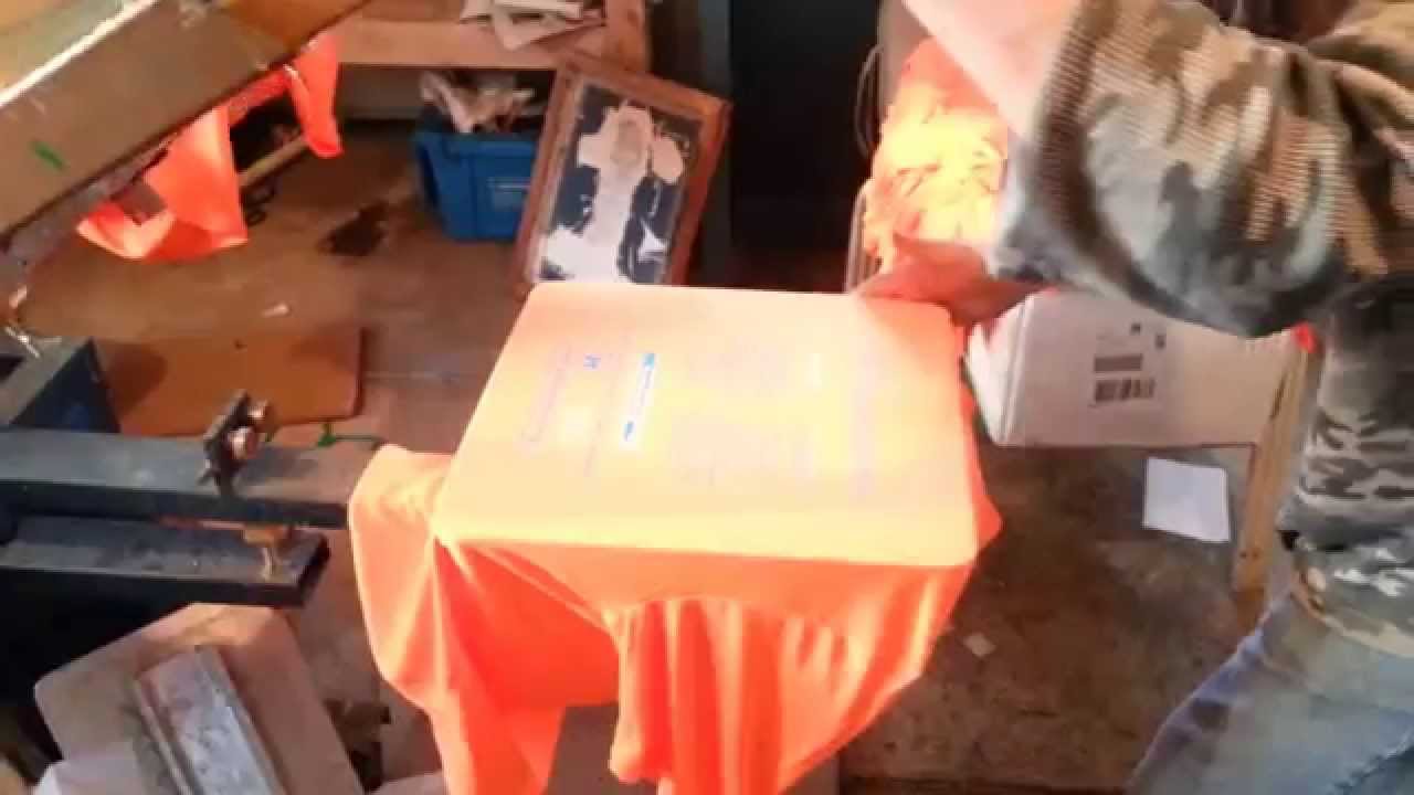 Screen Printing On Nylon - Printing A 3 Color Design - YouTube