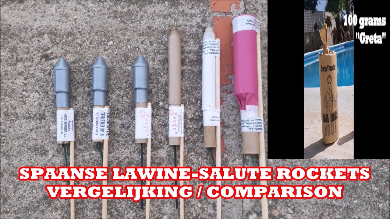 LAWINE /SALUTE Rockets 🇪🇸 (Comparison) +100 GRAM ''Greta Thunder ...