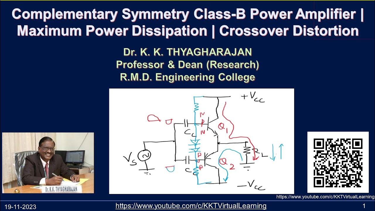 Complementary Symmetry Class-B Power Amplifier | Transistor Amplifier | Crossover Distortion ...