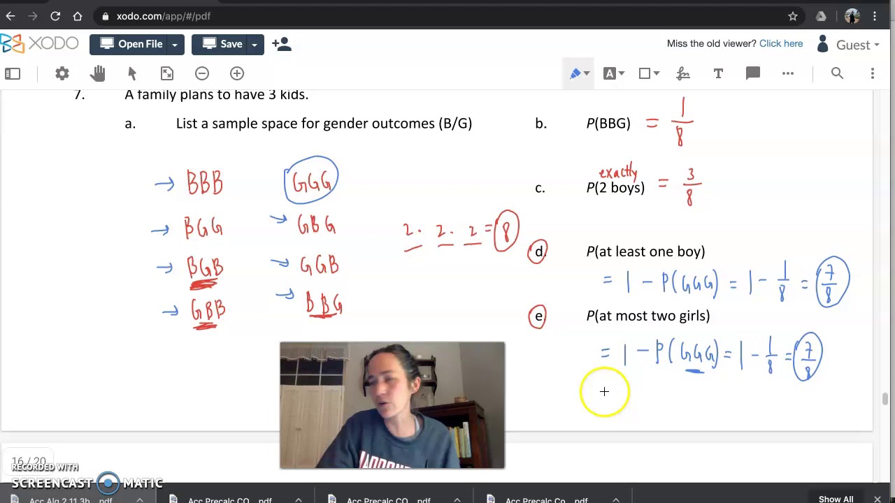 Acc Alg 2 Multiplication Rule Part 2 - YouTube
