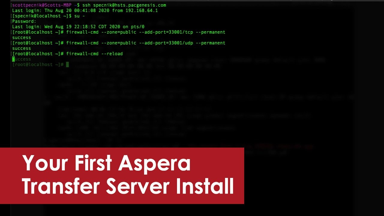 How to Install the Aspera Transfer Server - YouTube